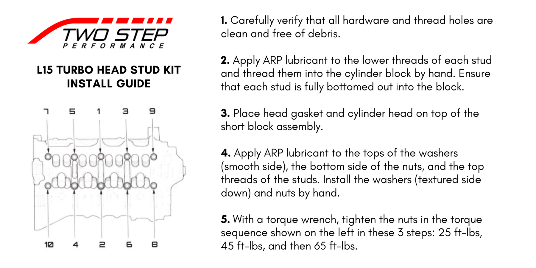 Honda L15 Turbo Head Stud Kit for 2016+ 1.5T Engine by TSP / ARP - L15